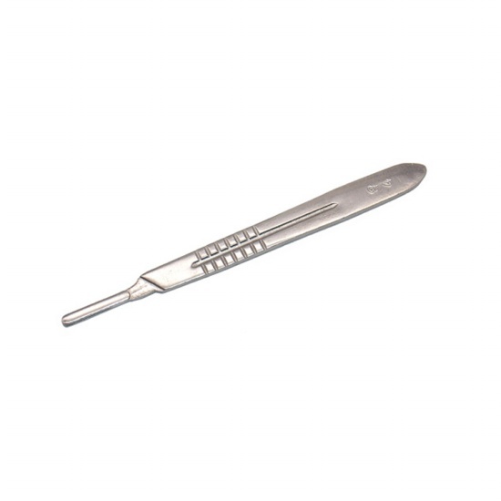 Stainless steel medical scalpel handle for surgical blade