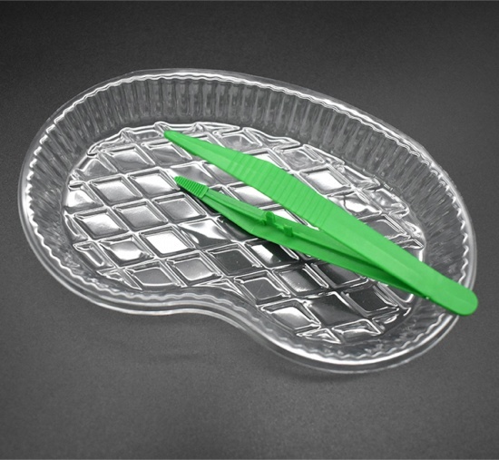 Disposable plastic kidney dish medicine tray
